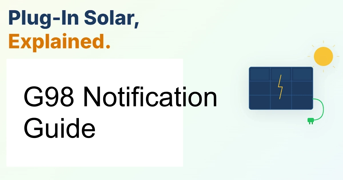 How to Fill Out a G98 Form — Plug In Solar Explained